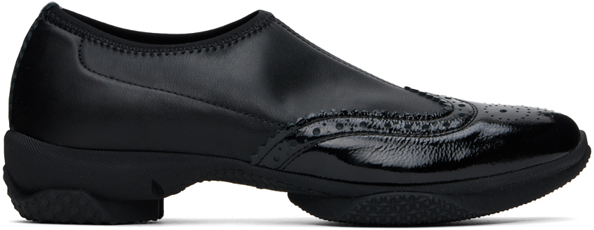 Kiko Kostadinov Black Sonia Slip On Brogues In Onyx Black/Pitch